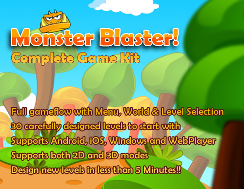 Monster Blaster! 2D & 3D Physics Game Kit - MegAgeM